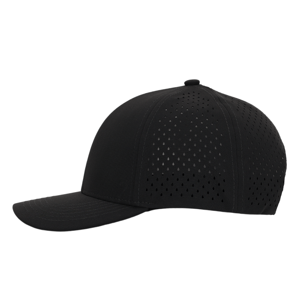 Black OG Low Pro Waterproof Hat (Lasered Mesh) – Six Hats Supply Co