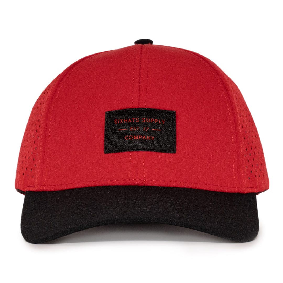 Red & Black OG Low Pro Waterproof Hat – Six Hats Supply Co